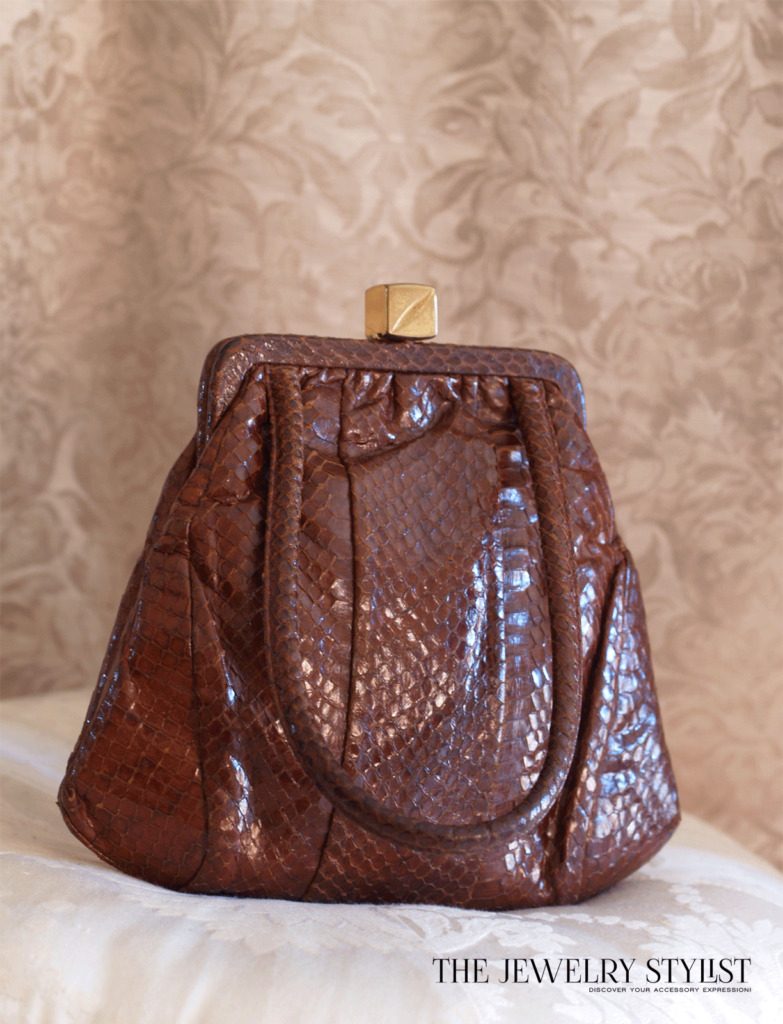 1960s Midas of Miami Floral Purse with Gilt Trim