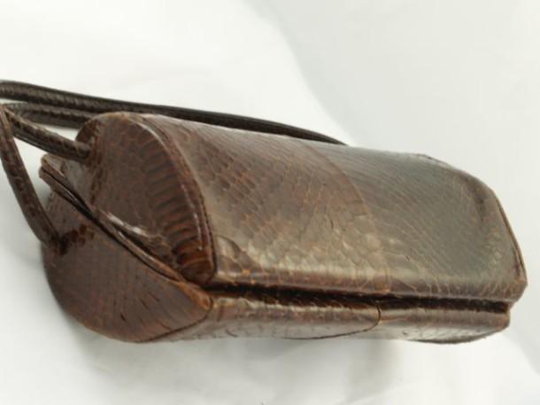 1940s Brown Lizard Skin Purse