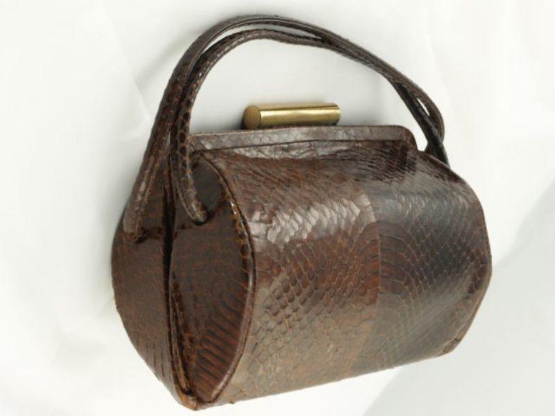 1940s Brown Lizard Skin Purse