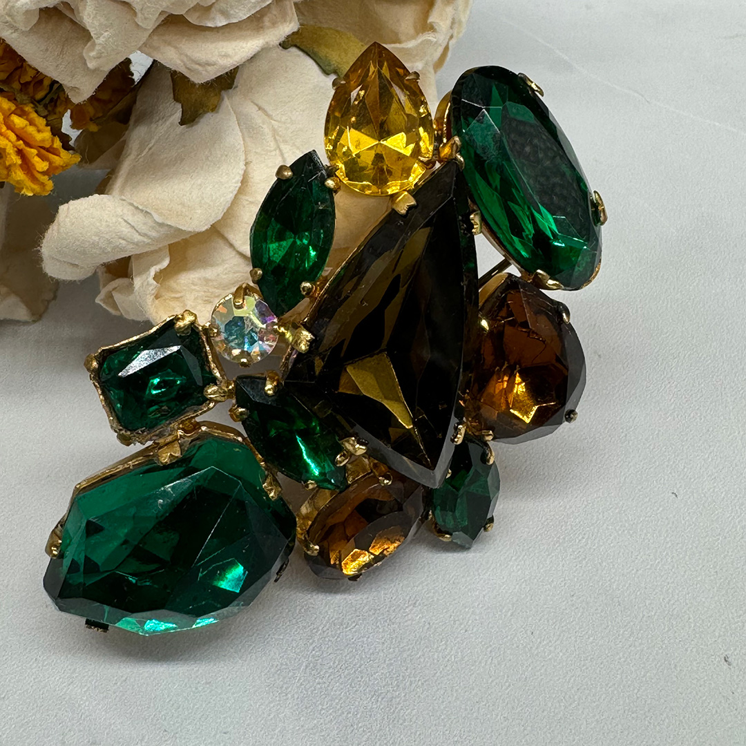 Large West German Rudolf Weiss Brooch - The Jewelry Stylist