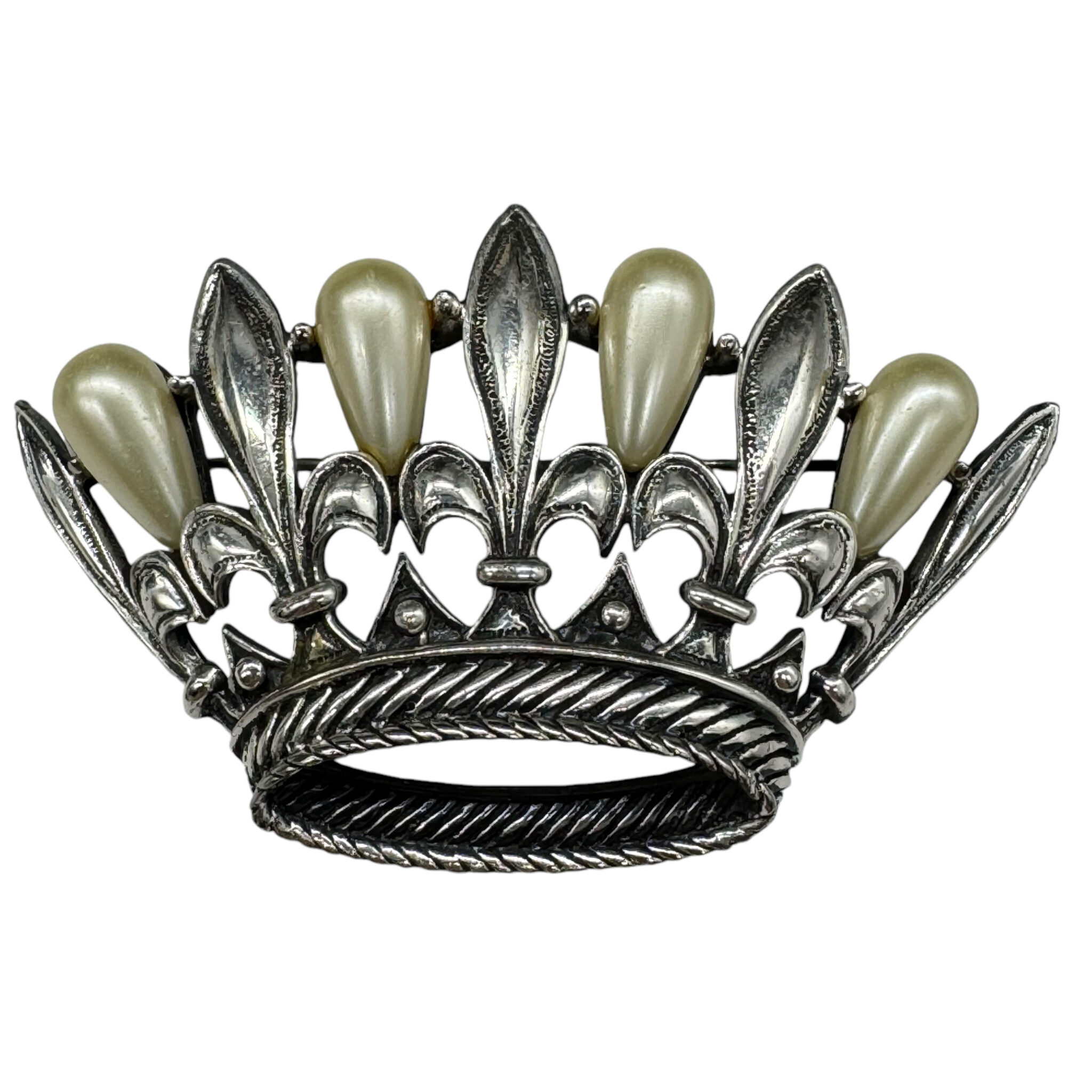 Vintage Tortolani Crown Brooch - The Jewelry Stylist